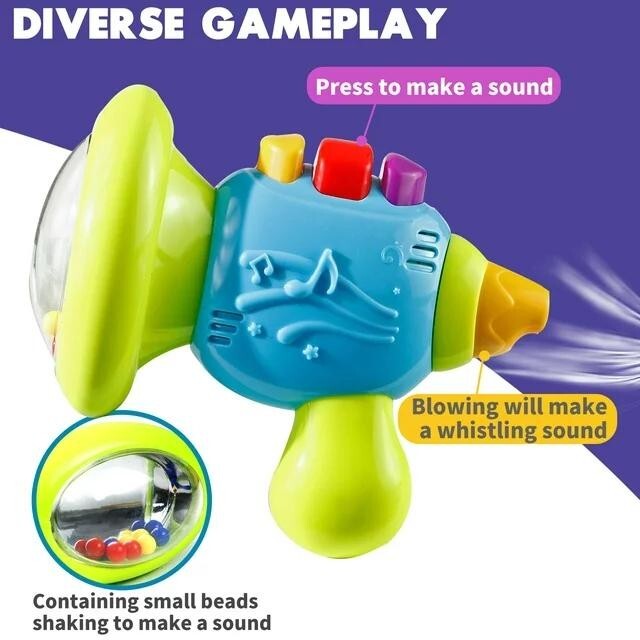 10PCs Baby Rattles Toys Set, Infant Grab Shake Rattle Sensory Teether ...