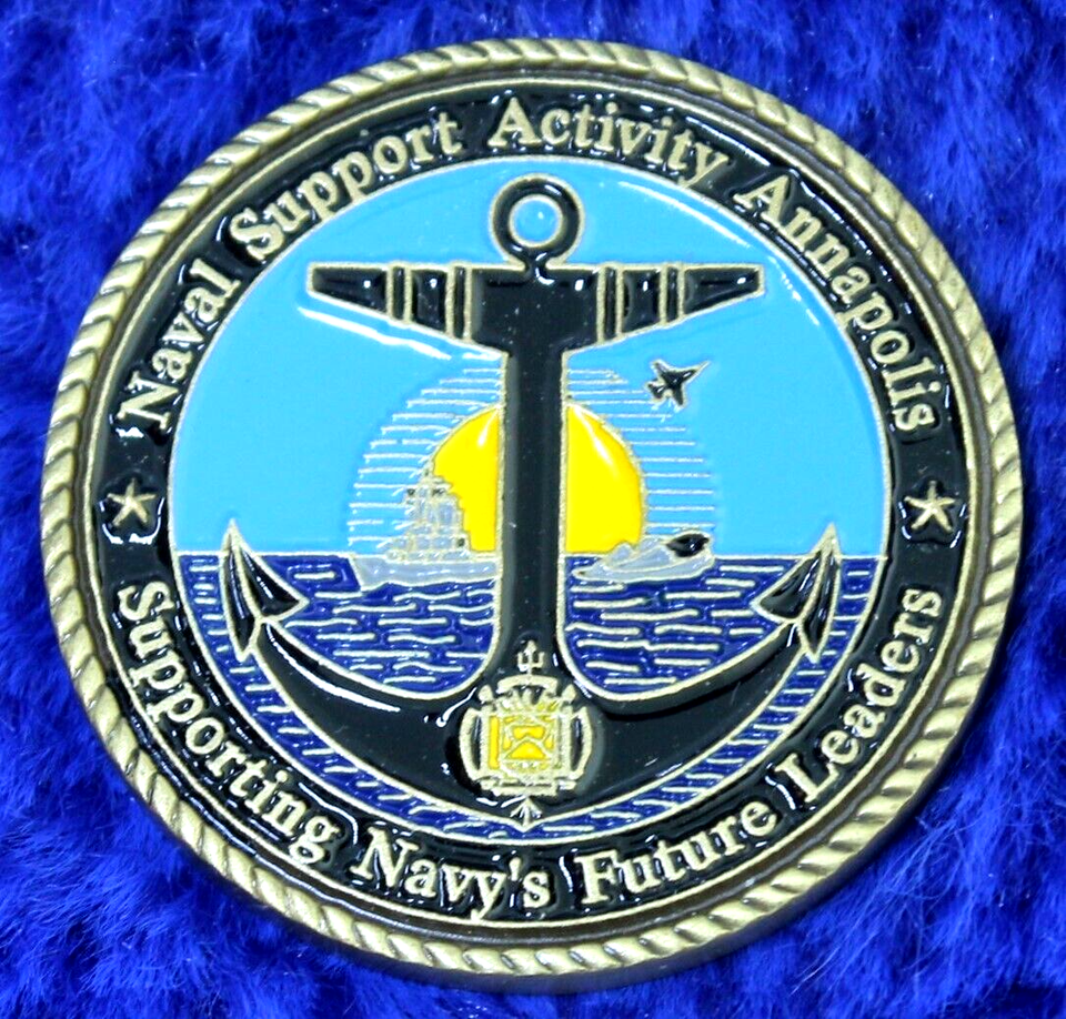 USN Naval Academy Naval Support Activity Annapolis Challenge Coin C-29 ...