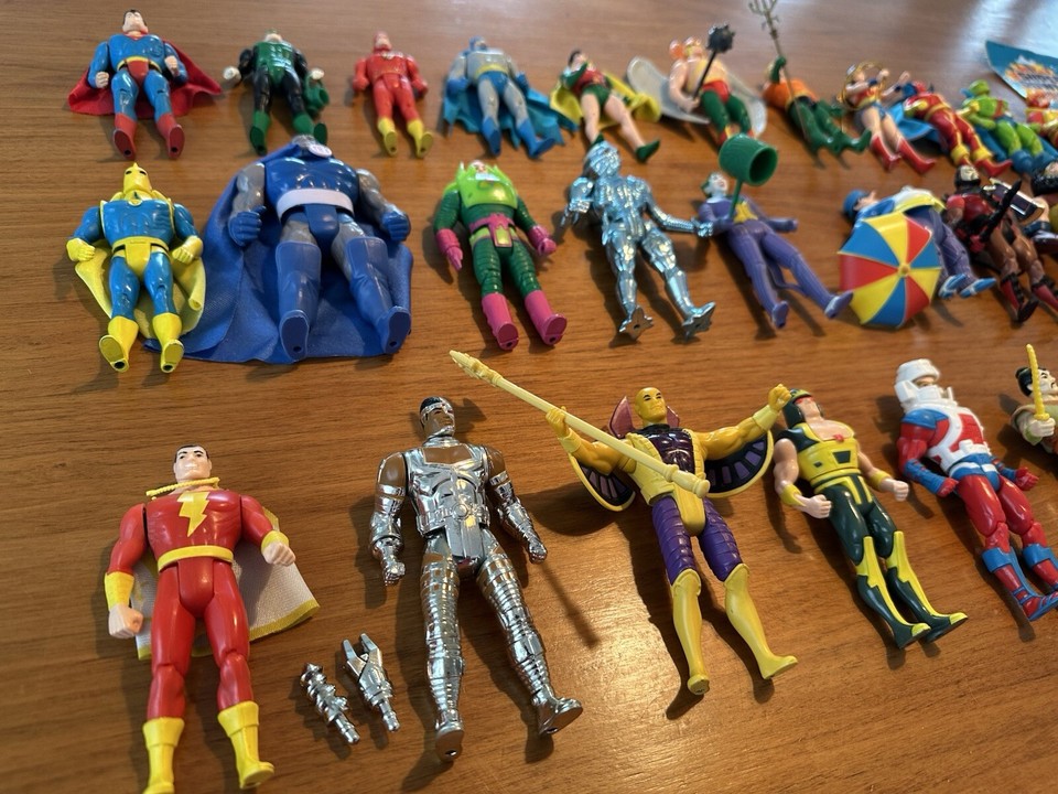 COMPLETE SET of 34 Vintage Kenner Super Powers Figures — LOT CyBoRg ...