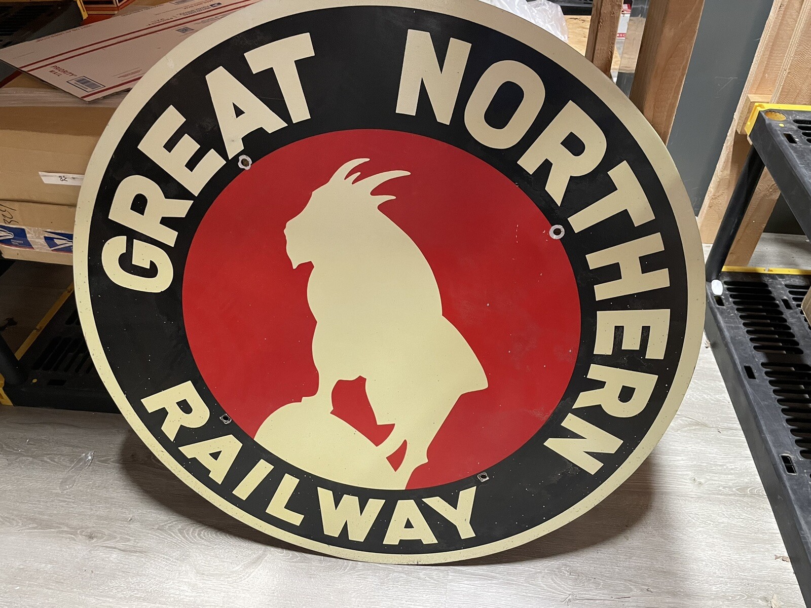 Vintage Original 36” Great Northern Railroad Sign Incredible | eBay