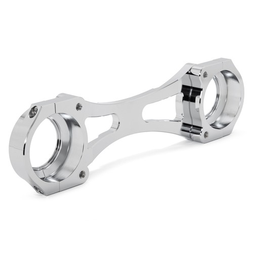 Chrome 49mm Fork Brace Stabilizer for Harley Touring Road Street Glide ...