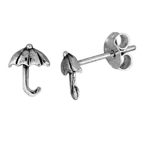 Sterling Silver Tiny Umbrella Stud Earrings | eBay