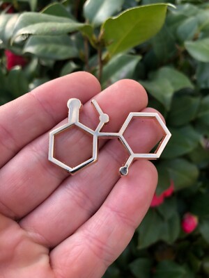 Ketamine Molecule Hat Pin In Gold Or Silver Finish, Special K Art Lapel ...