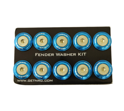 NRG Fender Washer Kit w/Rivets For Plastic (Blue) - Set of 10 FW-100BL ...