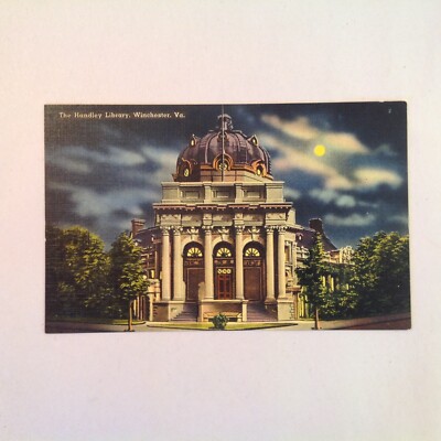 Vintage Color Postcard The Handley Library Exterior Winchester Virginia ...
