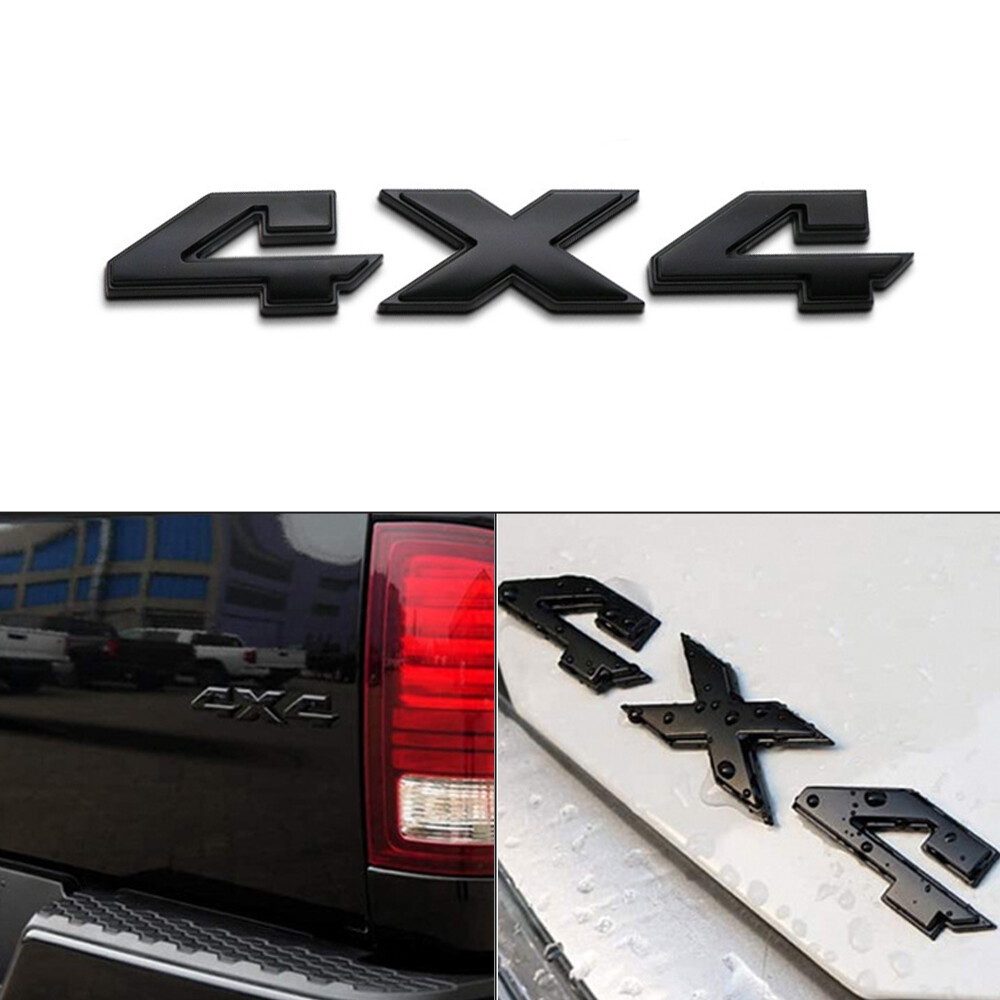 1x 3D Black 4X4 Four-Wheel Drive Emblem Badge Tailgate Sticker Car ...