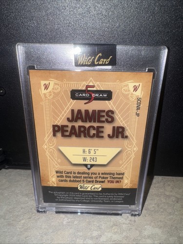 James Pearce Jr Wildcard 1/1 Auto 5 Card Draw SSP | eBay