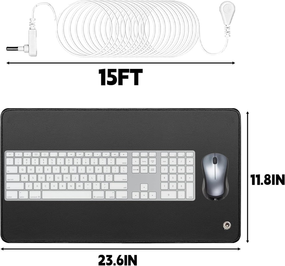 Grounding Mat Kit, Earth Mat Grounding Sheet for Bed Desk, Universal ...