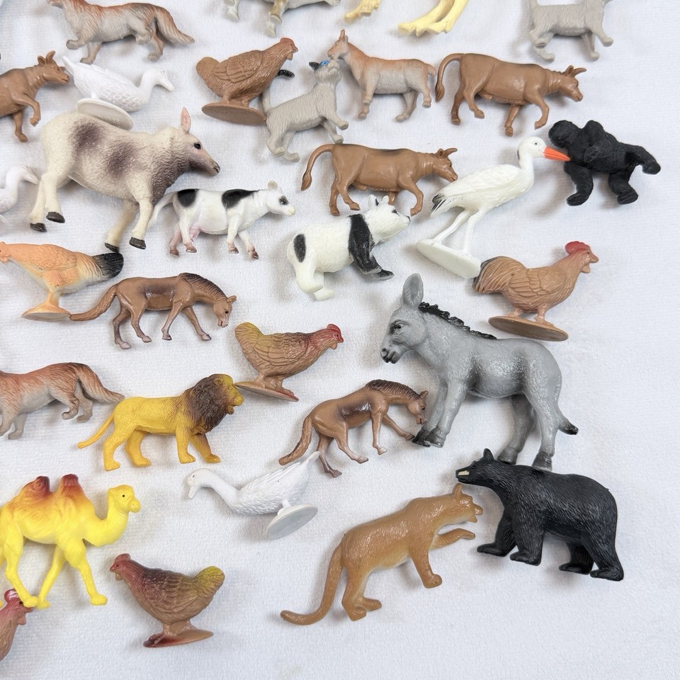 Mixed Lot Of Animals Plastic Figures Toys Farm Zoo Lot | eBay