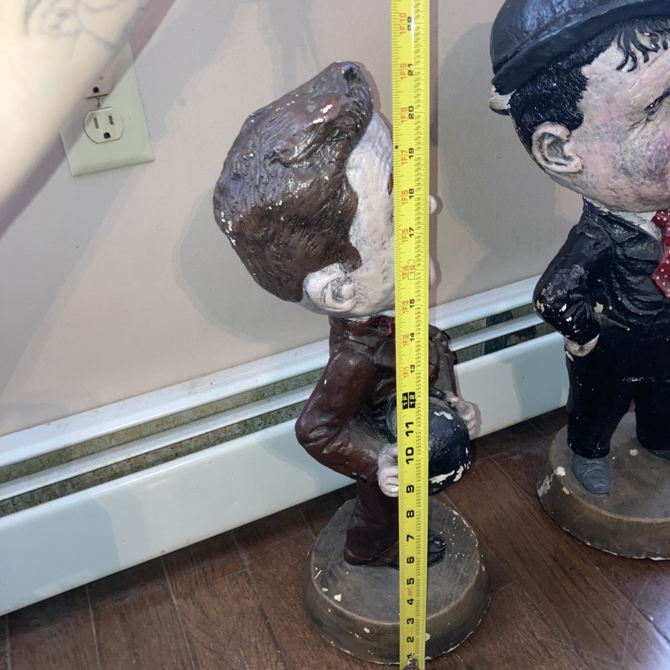 Vintage RARE 24" Esco Laurel And Hardy HUGE Chalkware Figures Statue ...