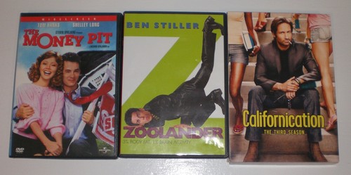 lot of 3 dvds - 1986 The Money Pit, 2001 Zoolander, Californication ...