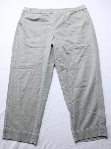 J. Jill Women's Regular Slim Leg Twill Cargo Pull-On Pants AP2 Green Large | eBay