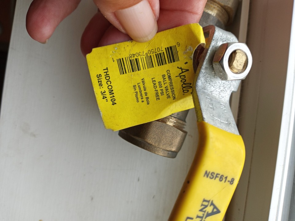 APOLLO- 3/4"LF COMPRESSION BALL VALVE, LEAD FREE BRASS, NSF61-8 | eBay