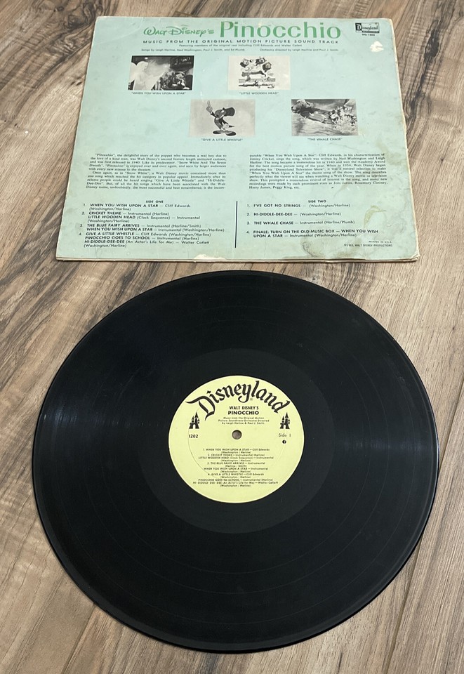 Walt Disney's All The Songs From Pinocchio Music From The Original ...