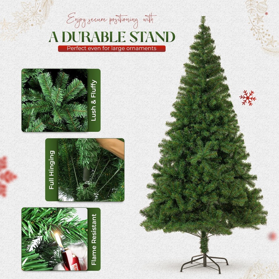 Christmas Tree with Stand Bushy Artificial Xmas Tree Home Decor 4ft 5ft ...
