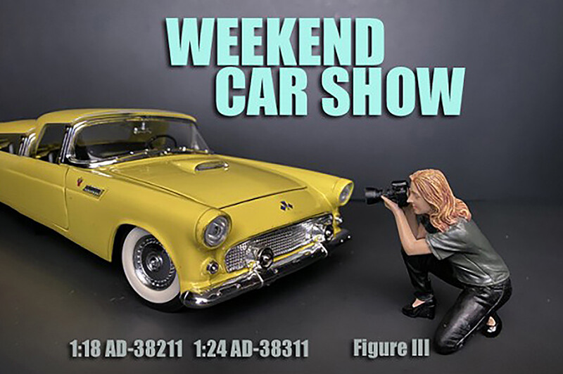 Weekend Car Show III Lady American Diorama 1:18 Scale 4" Female Woman ...