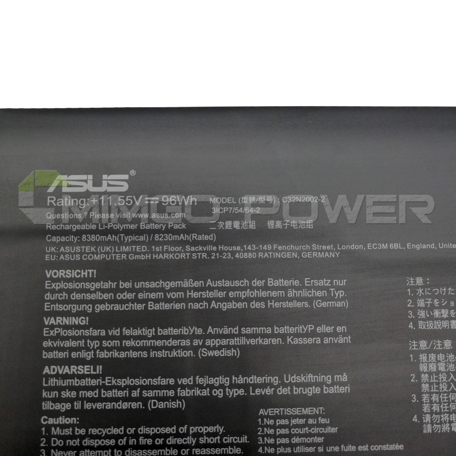 New Genuine C32N2002-2 Battery for Asus ZenBook Flip 15 UX535LI UX564EH ...