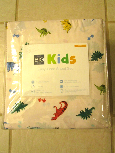 NEW ~ BIG KIDS BOYS DINOSAURS 4PC FULL EASY-CARE Sheet Set ~ $59.99 | eBay
