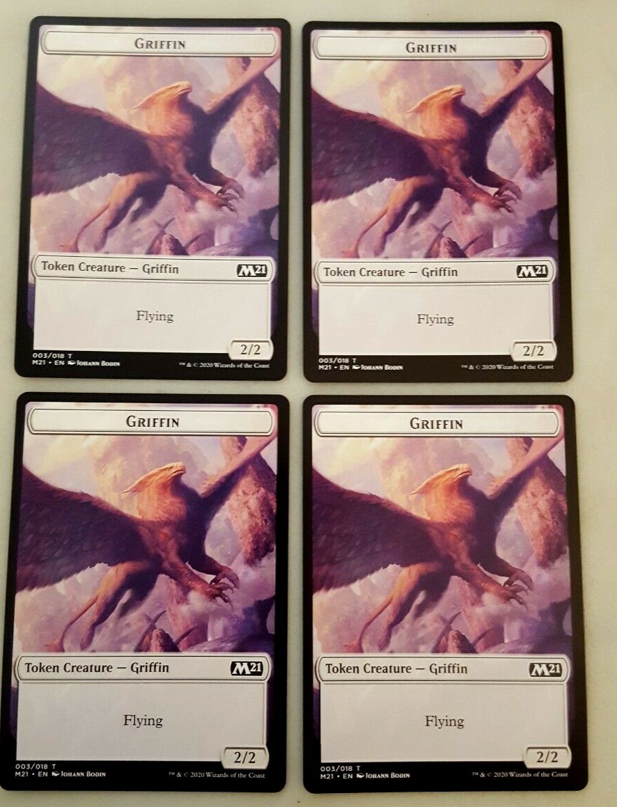 4x Griffin Token (003/018) M21 Core Set 2021 MTG Magic The Gathering NM ...