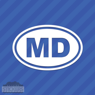 Maryland MD Oval Vinyl Decal Sticker | eBay