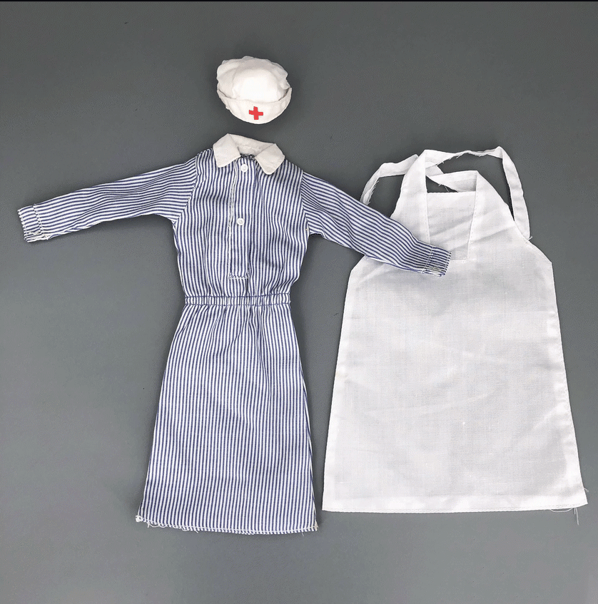 1/6 Female Soldier WWII German Nurse Dress Apron Hat For 12''Action ...