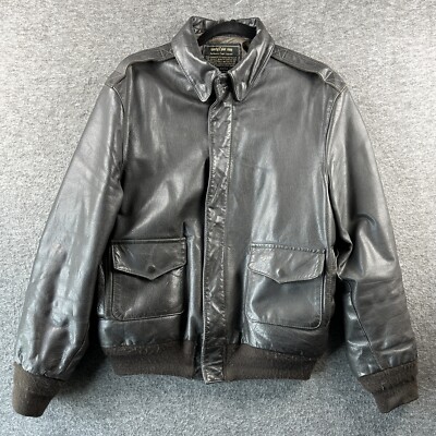 VTG 60s Sporty’s Pilot Shop Type A-2 Flight Goatskin Leather Jacket ...