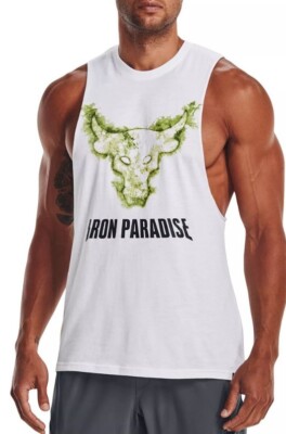 Under Armour UA Men's Project Rock Tank Top Iron Paradise Size L Large ...