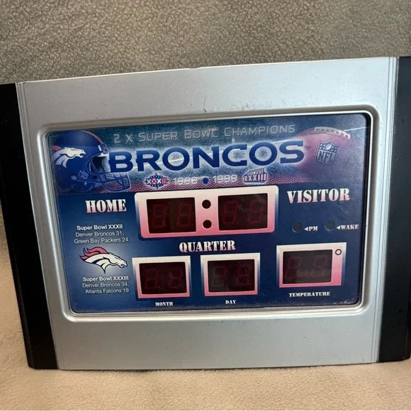 Denver Broncos Scoreboard Alarm Clock – Super Bowl Champions Edition | eBay