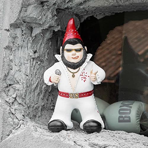 Large Singer Gnome Garden Statue Outdoor Resin Dwarf Figurine Decor ...