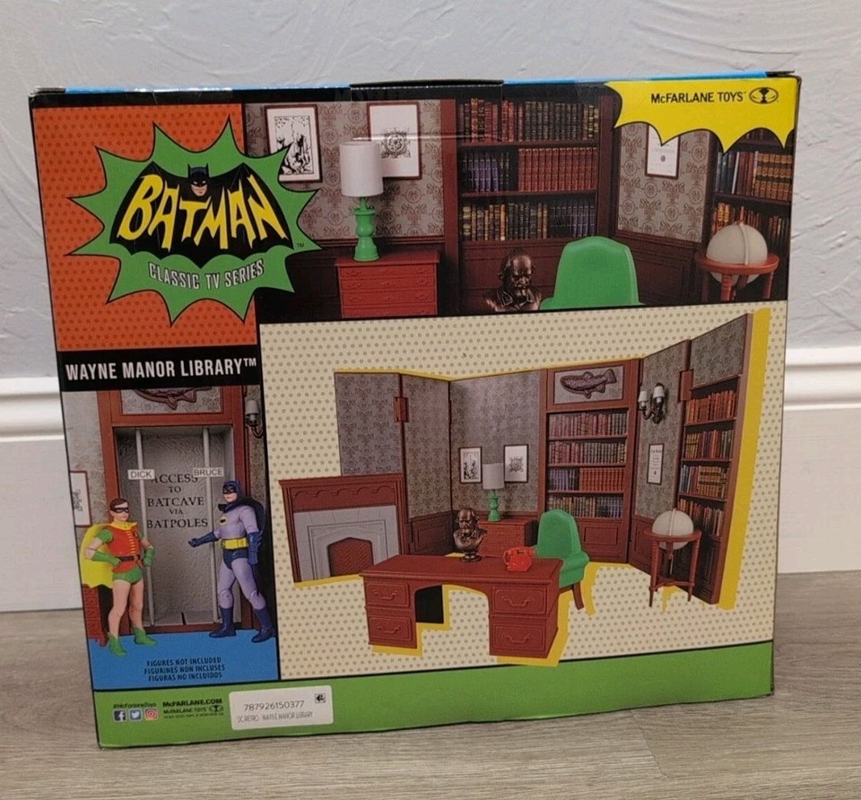 Batman DC Retro 66 Classics TV Series Wayne Manor Library Playset ...