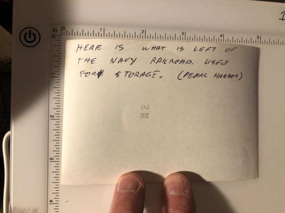 Vintage photo Navy Railroad Pearl Harbor used for storage what is left ...