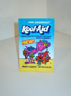 Vintage 1980's 90s Kool Aid NEW Pink Swimmingo Drink Mix Unopened ...