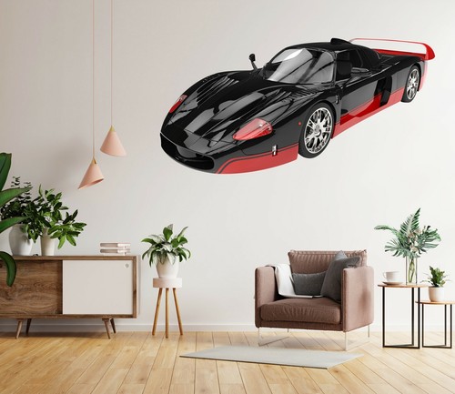 3D Black Supercar G1047 Car Wallpaper Mural Poster Transport Wall ...