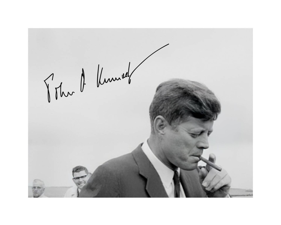 John F Kennedy 8x10 photo signed smoking JFK cool president | eBay