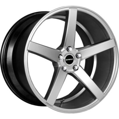 22 inch 22x9.5 Strada PERFETTO SILVER MACHINED wheels rims 5x115 +15 | eBay