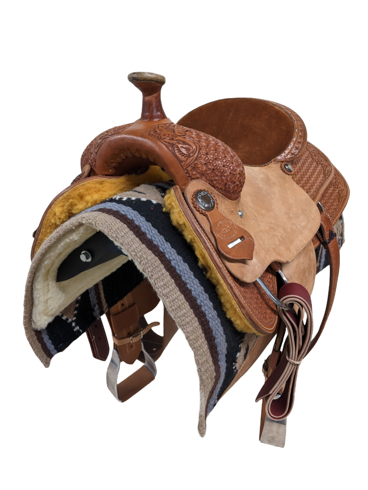 15" New HR Saddlery Western Team Roping Saddle 1-1107 | eBay