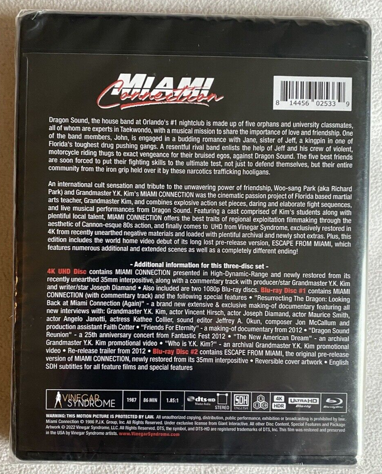 Miami Connection 4K (4k UHD + 2 Blu-rays) Escape From Miami Vinegar ...