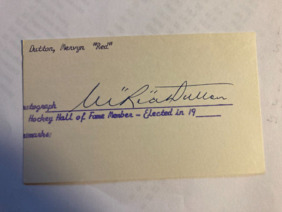 Mervyn Red Dutton Montreal Maroons HOF signed autograph Hockey 3x5 ...