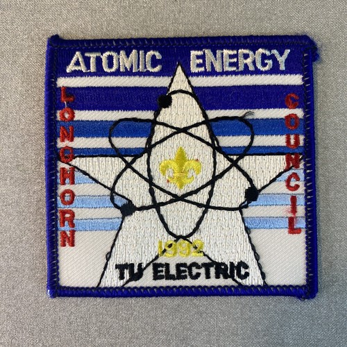 1992 Boy Scouts Longhorn Council Atomic Energy TV Electric Merit Badge Patch BSA | eBay