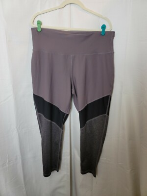 Xersion Grey & Black Fitted Capri Leggings Women's Size XXL | eBay