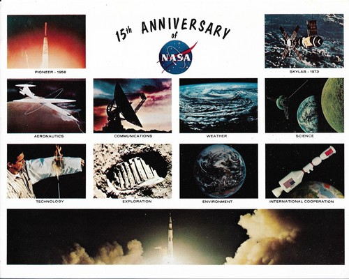 NASA 15th Anniversary Photo 1973 Educational With Information On Back ...