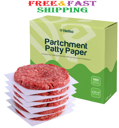 Waxed Butcher Paper Sheets | Hamburger Patty, | 1000 Non-Stick Wax ...