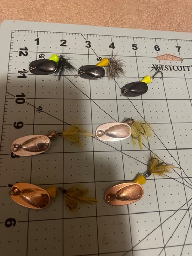 7x MEPPS Elix Fishing Lures Lot in line spinners mixed colors trout ...