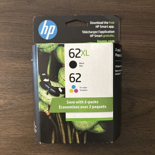 Genuine HP 62XL 2-PACK Black & Tri-Color Ink Cartridges Exp Feb 2026 ...