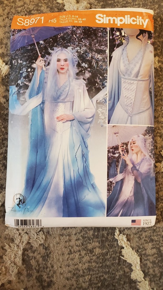 Simplicity S8971 H5 SIZE 6-14 GOWN CORSET COAT Sewing Costume Pattern ...