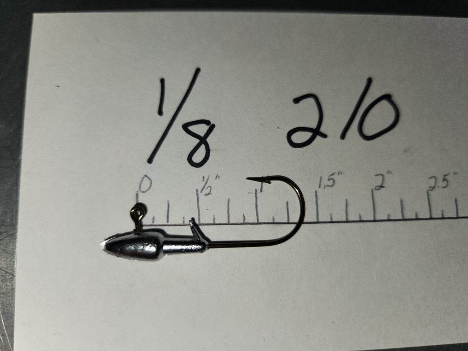 50 1/8oz Darter Jigs Bronze Mustad Hooks #2 #1 1/0 2/0 3/0 4/0 You ...