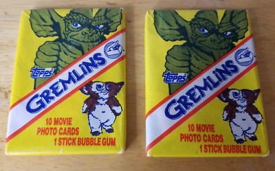 Topps 1984 Gremlins Trading Cards Sealed Wax 2packs From Bx, 10 Cards ...