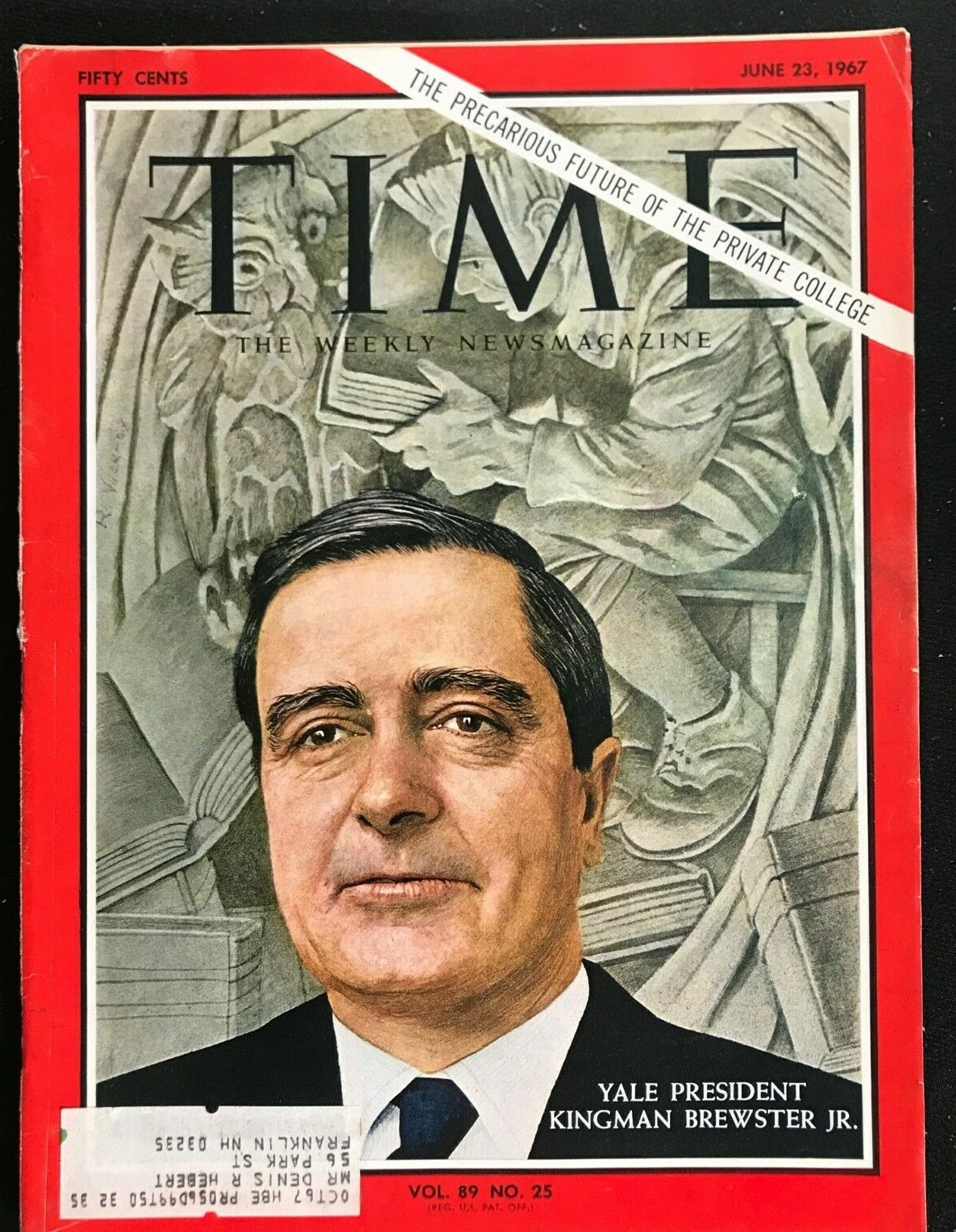 TIME MAGAZINE - Jun 23 1967 - YALE'S BREWSTER / Thurgood Marshall's ...