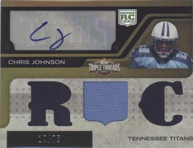 2008 Topps Triple Threads - Chris Johnson #108 Sepia /75 (AU, MEM, RC ...