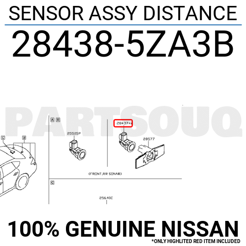 284385ZA3B Genuine Nissan SENSOR ASSY DISTANCE 28438-5ZA3B | eBay